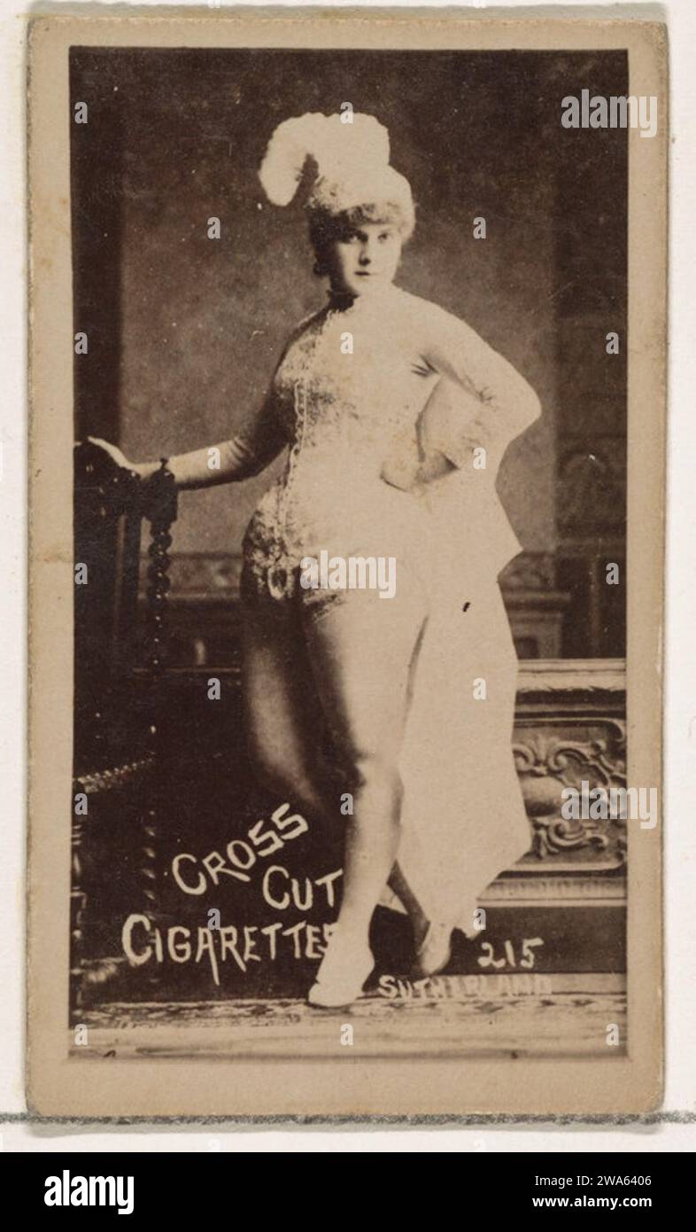 Card Number 215, Sutherland, from the Actors and Actresses series (N145 ...