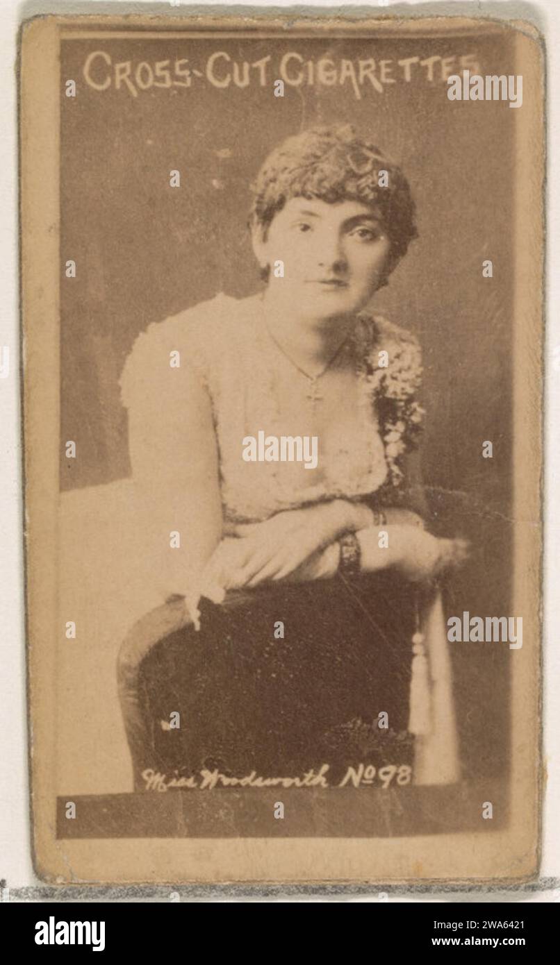 Card Number 98, Miss Wordsworth, from the Actors and Actresses series ...