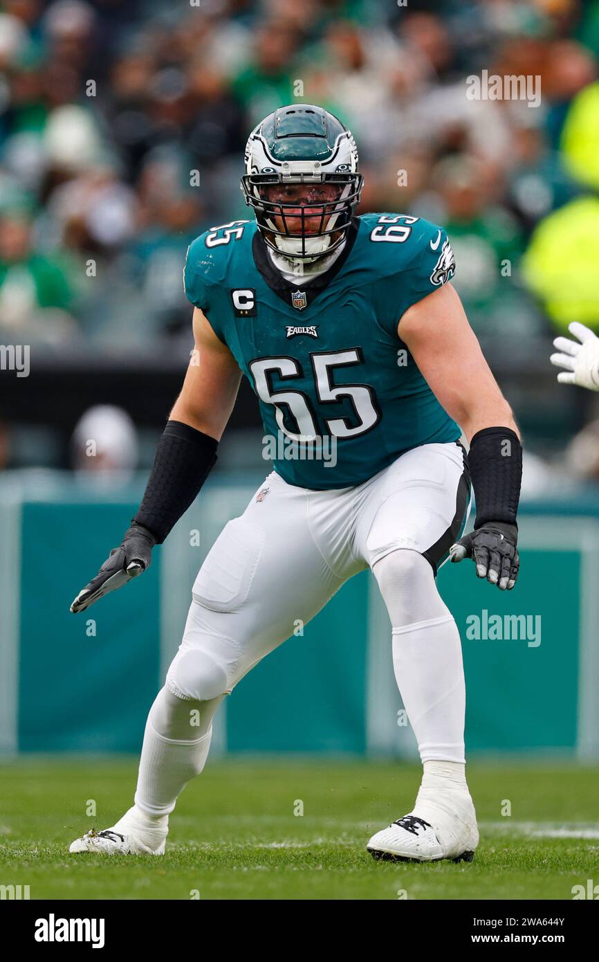 Philadelphia Eagles offensive tackle Lane Johnson (65) in action ...
