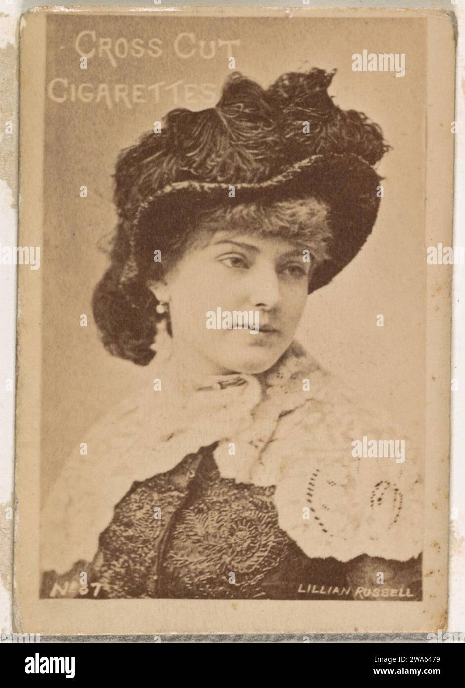 Card Number 37, Lillian Russell, from the Actors and Actresses series ...