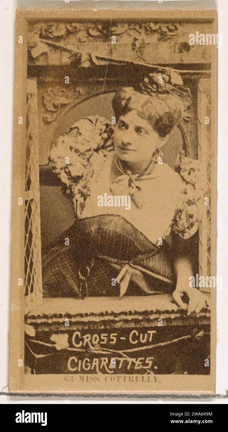 Card Number 63, Miss Cottrelly, from the Actors and Actresses series ...