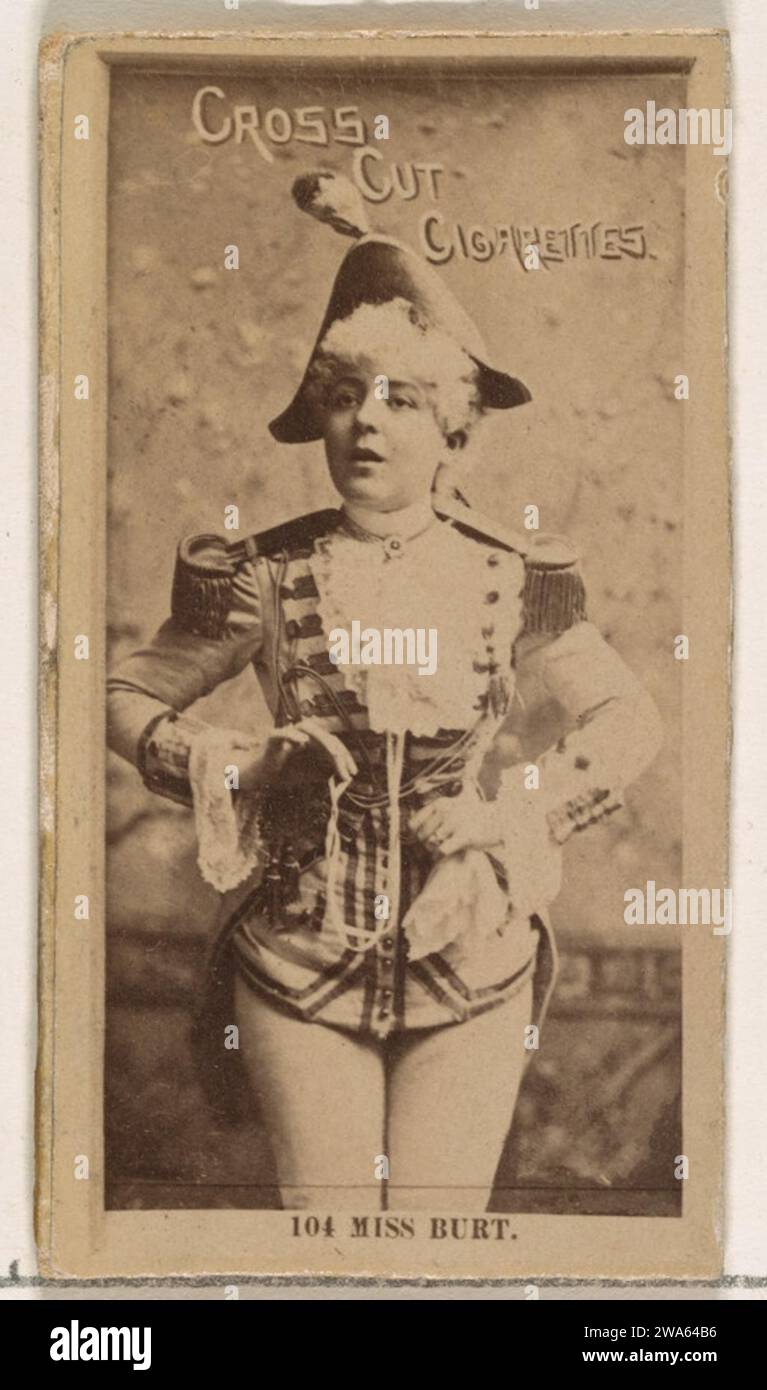 Card Number 104, Miss Burt, from the Actors and Actresses series (N145 ...