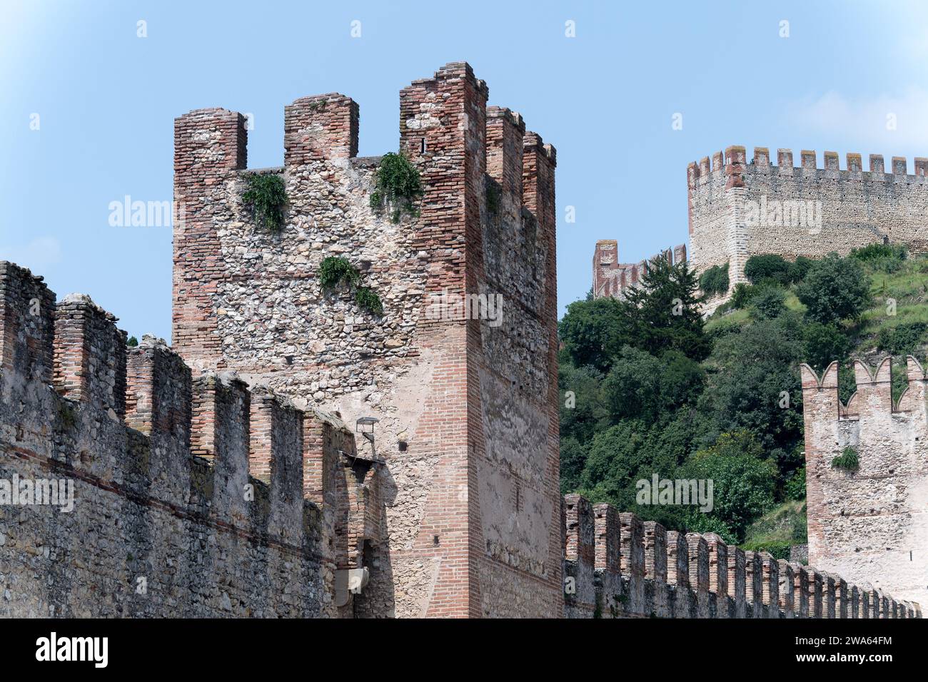 Gothic Mura scaligere di Soave (Scaliger Walls of Soave) built in XIV ...