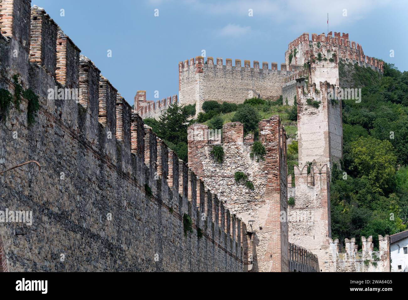 Gothic Mura scaligere di Soave (Scaliger Walls of Soave) built in XIV ...