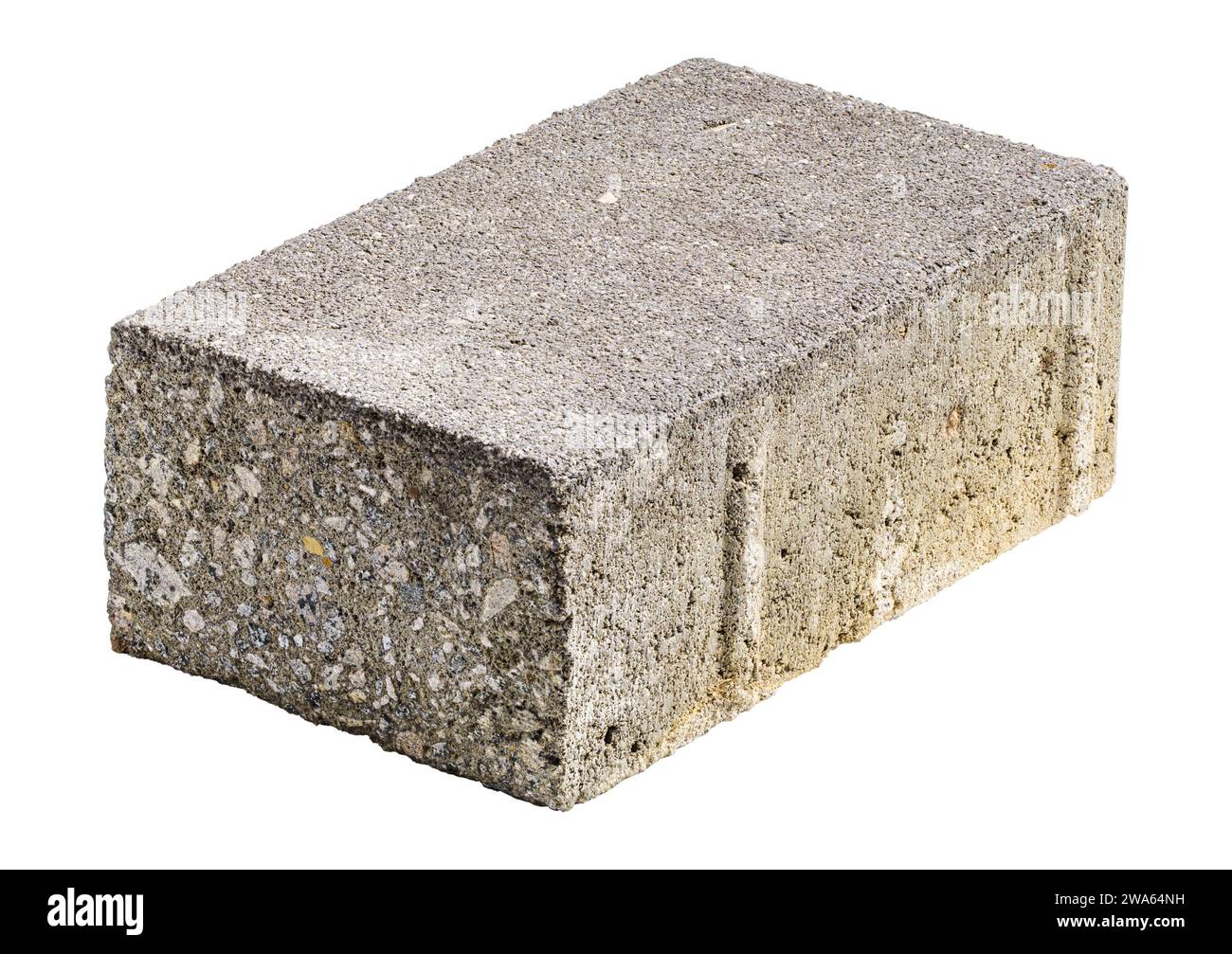 Gray decorative street pavement concrete brick pavers isolated Stock ...