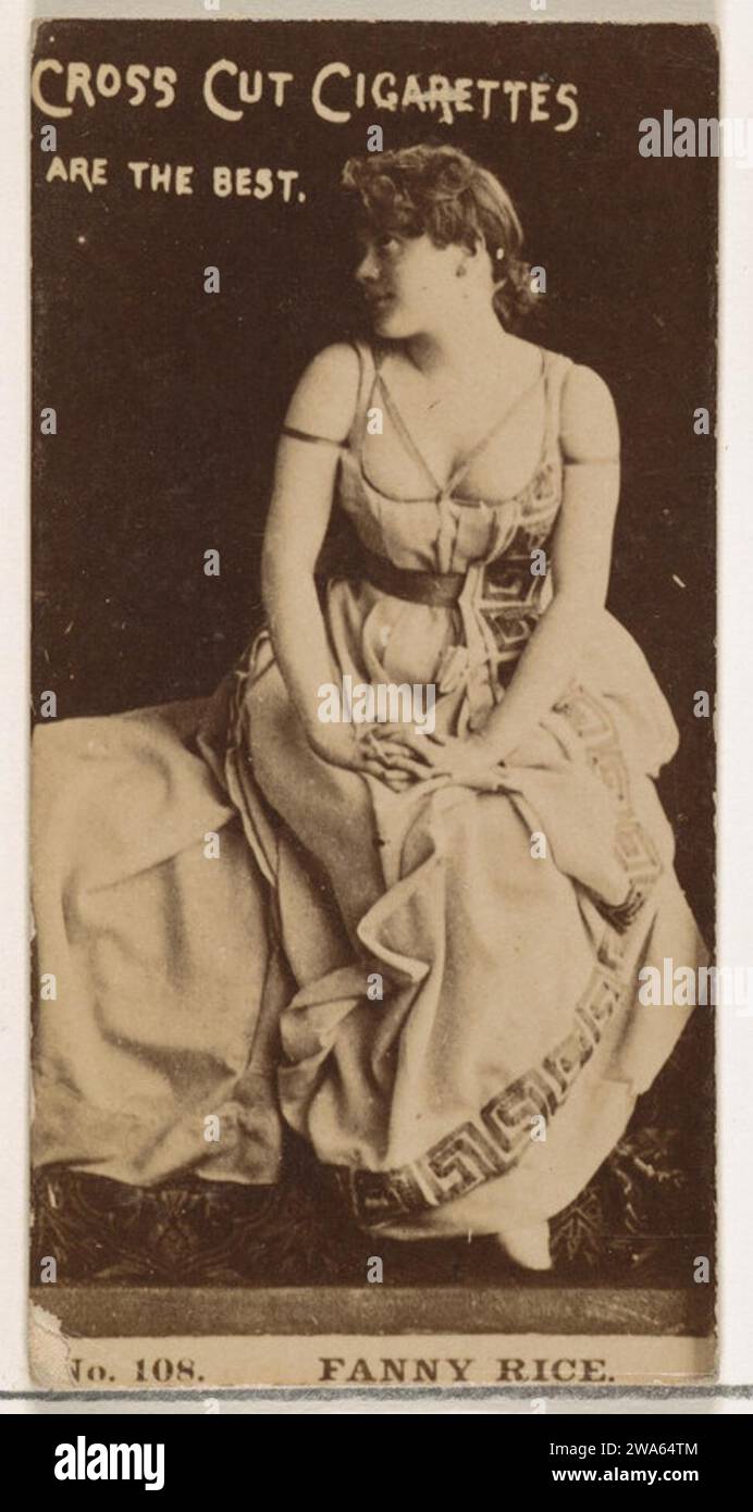 Card Number 108, Fanny Rice, from the Actors and Actresses series (N145 ...