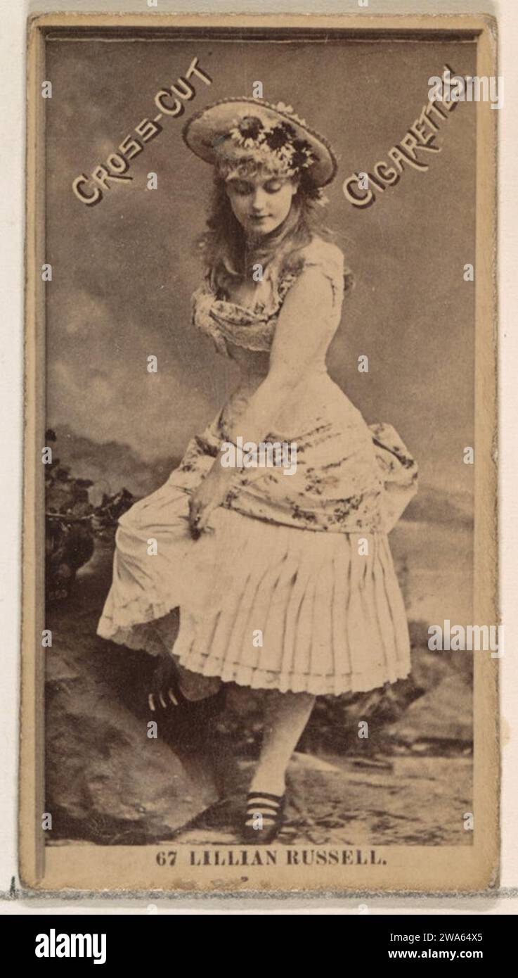 Card Number 67, Lillian Russell, from the Actors and Actresses series ...