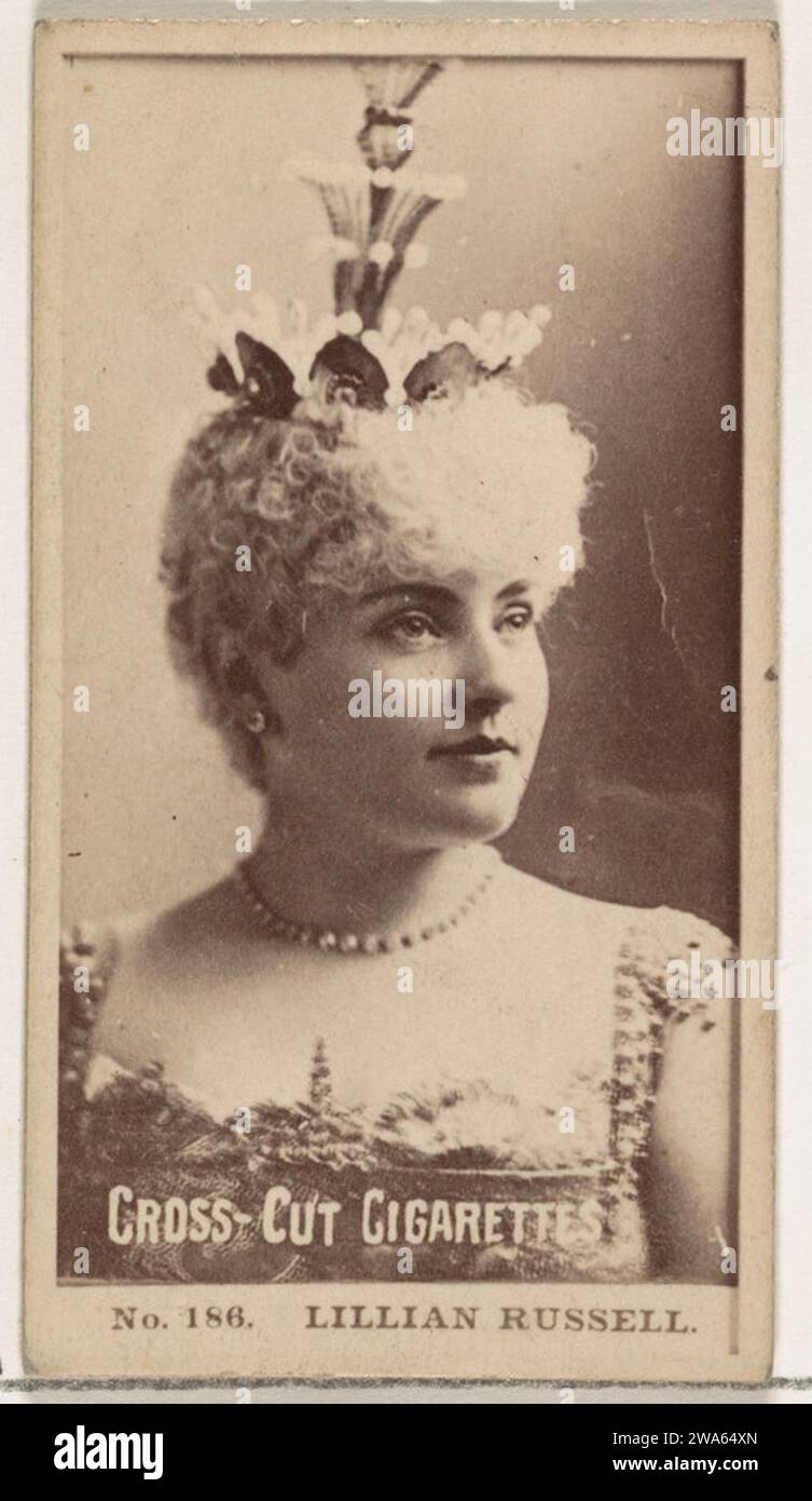 Card Number 186, Lillian Russell, from the Actors and Actresses series ...