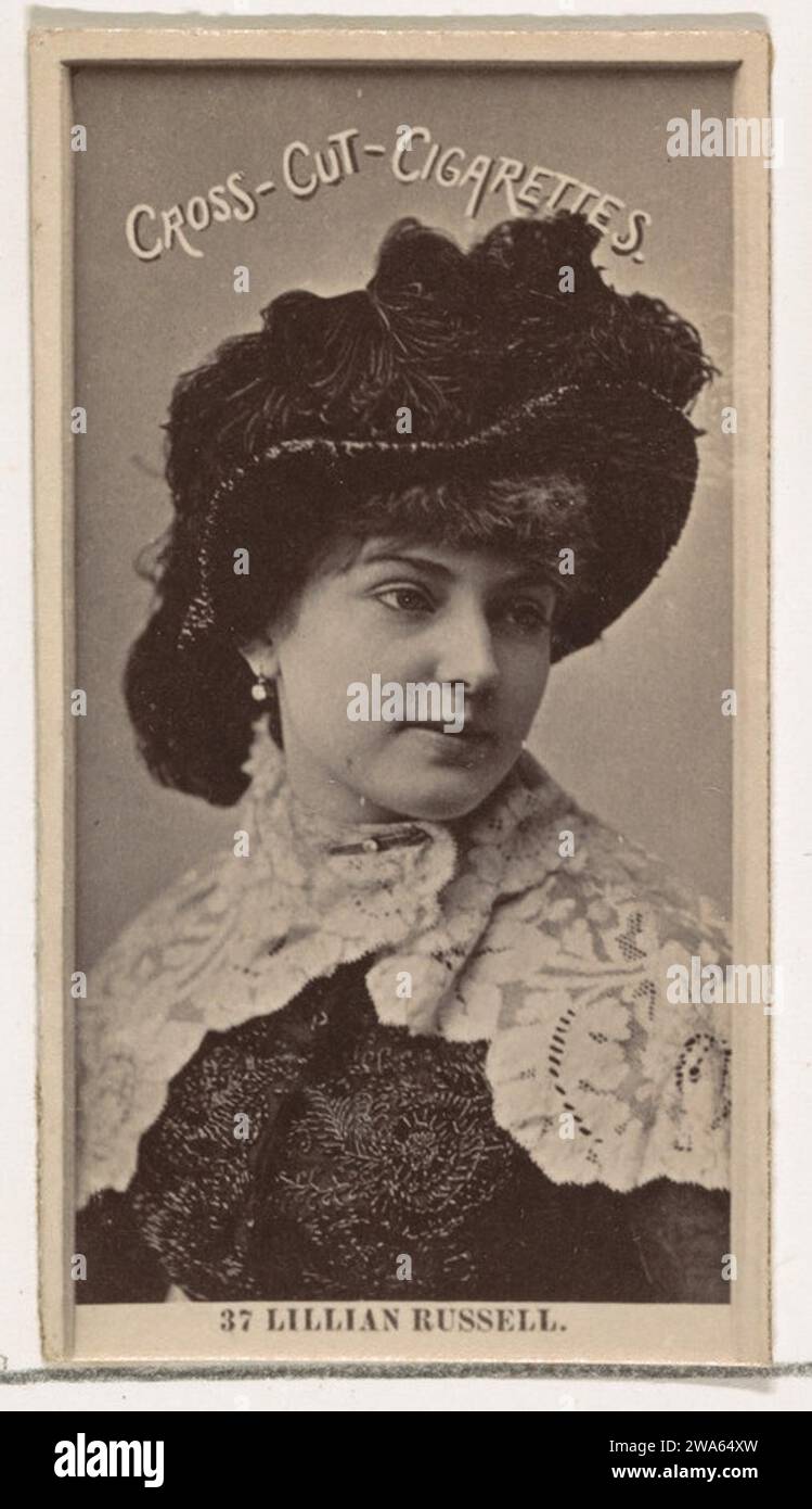 Card Number 37, Lillian Russell, from the Actors and Actresses series ...