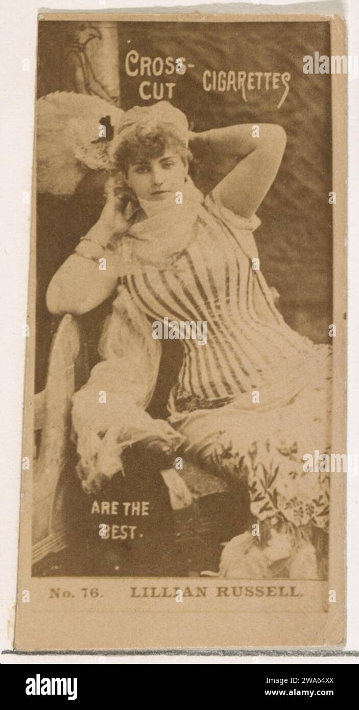 Card Number 76, Lillian Russell, from the Actors and Actresses series ...