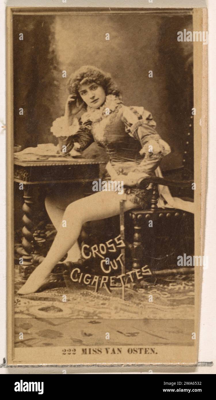 Card Number 222, Miss Van Osten, from the Actors and Actresses series ...
