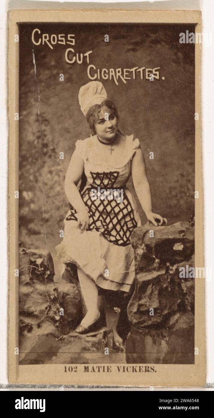 Card Number 102, Miss Mattie Vickers, from the Actors and Actresses ...