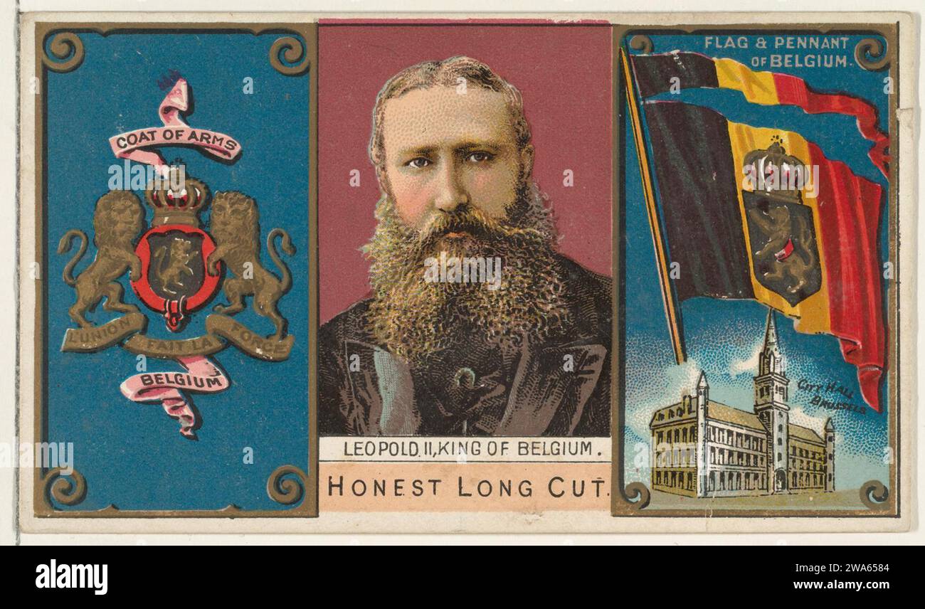 Leopold II, King of Belgium, from the Rulers, Flags, and Coats of Arms ...