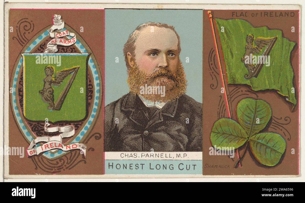 Charles Parnell, Member of Parliament, Ireland, from the Rulers, Flags ...