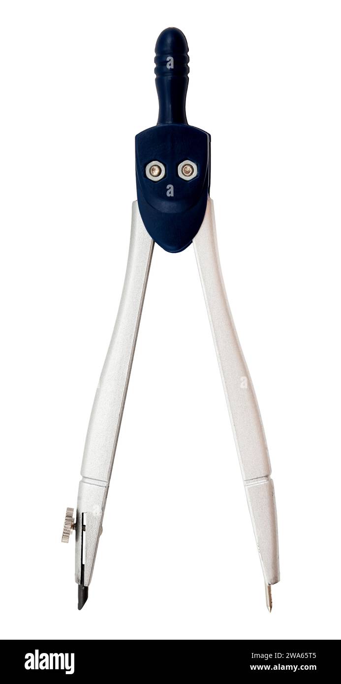 Compasses for drawing on a white background. School compasses isolate ...