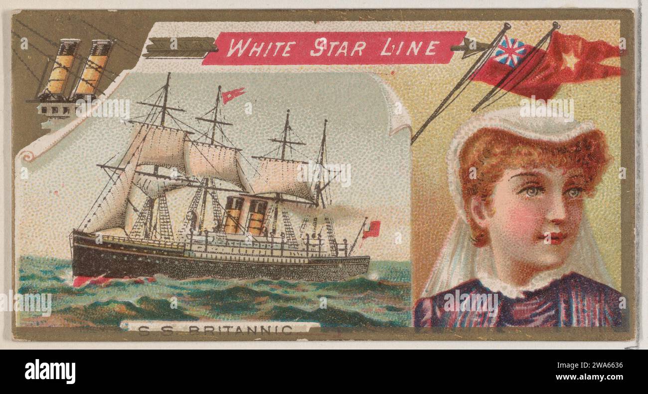 Steamship Britannic, White Star Line, from the Ocean and River Steamers ...
