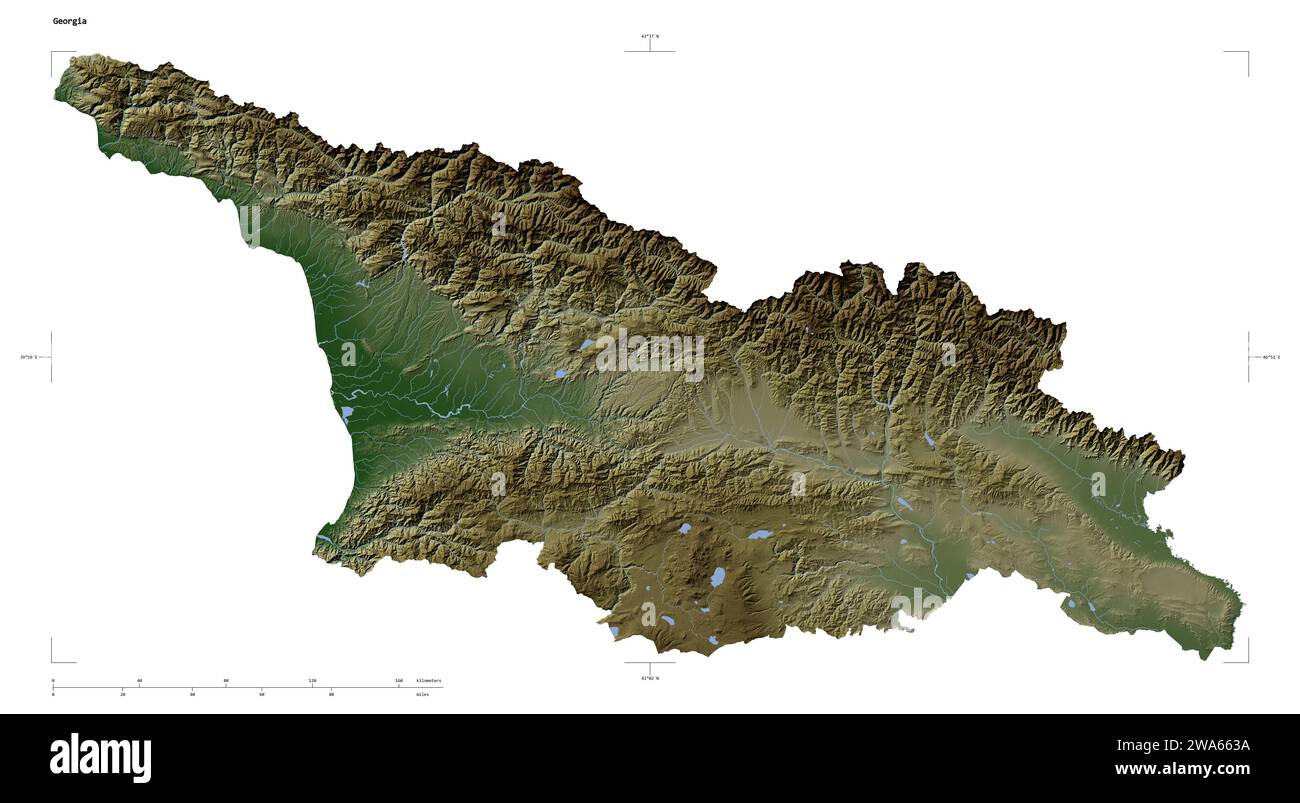 Shape of a Pale colored elevation map with lakes and rivers of the ...