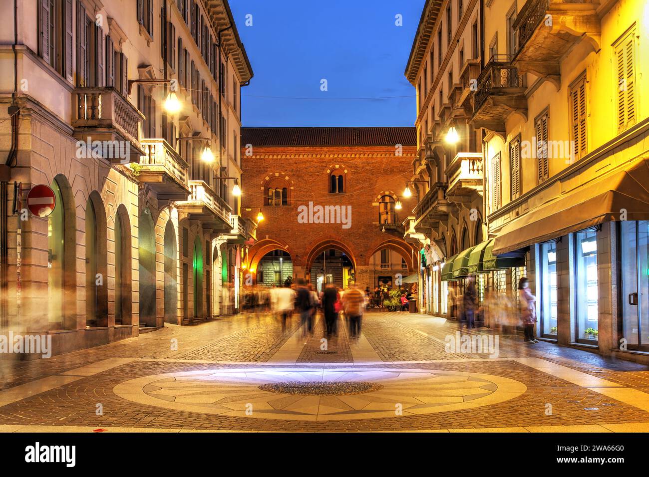 Street scene (Via Vittorio Emanuele II) leading to the ancient ...