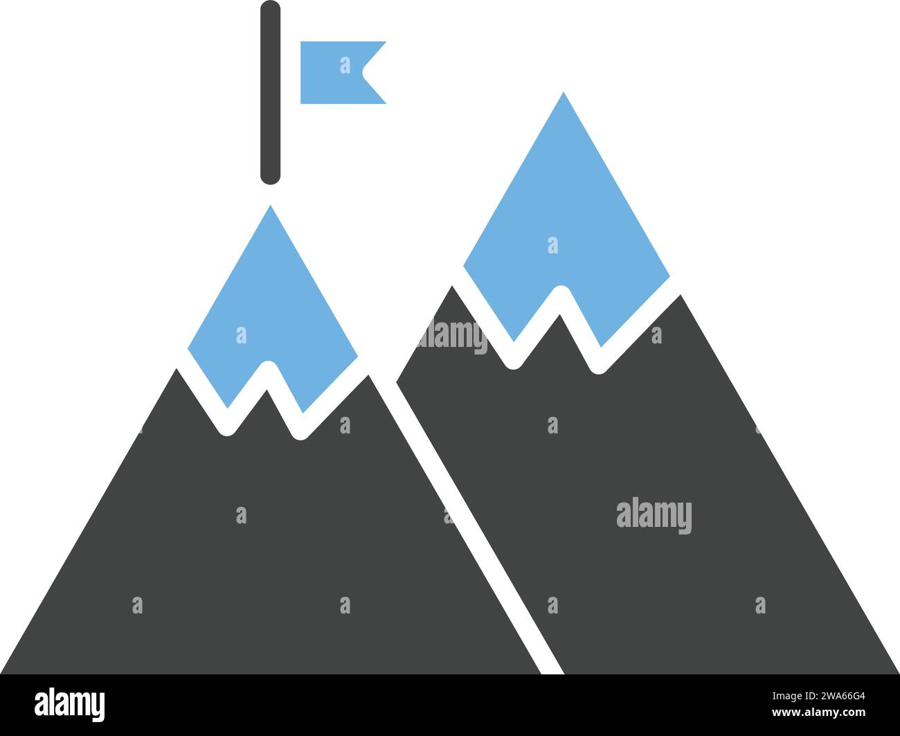 Flag mission icon outline hi-res stock photography and images - Alamy