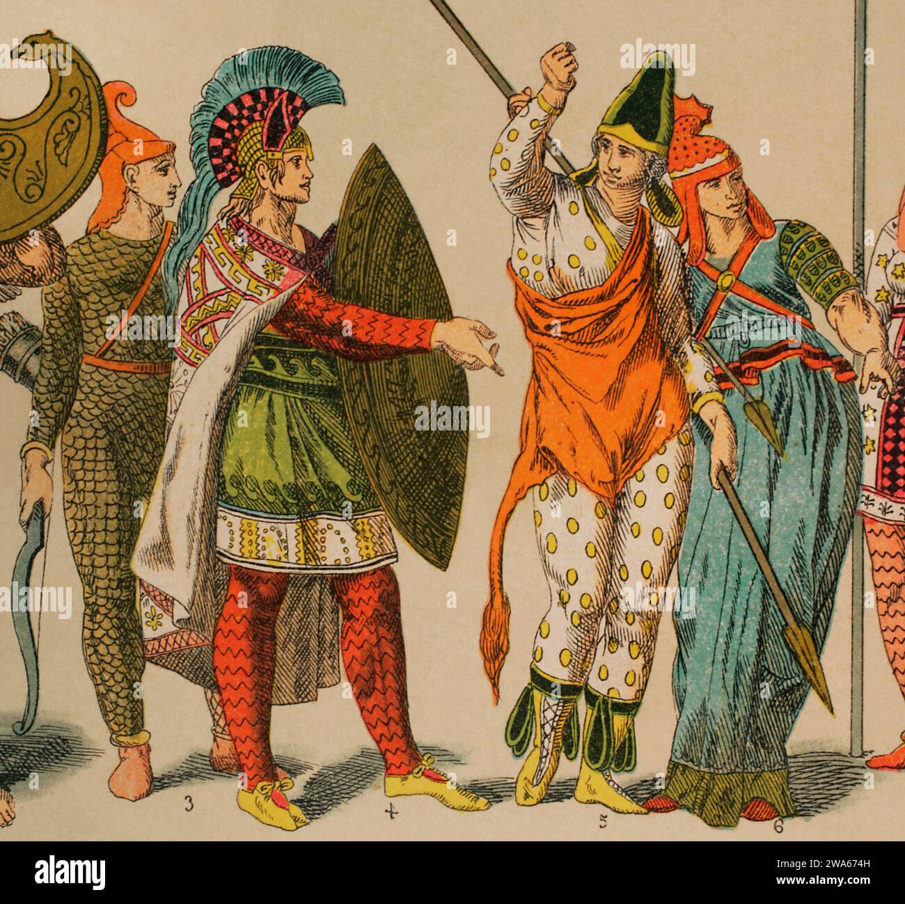 Anatolian Peninsula. Lydians and Phrygians. From left to right; 3: one ...