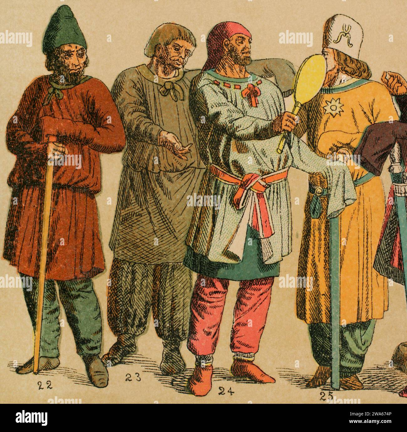 Near East. Parthians. From left to right; 22-23: Parthians of lower ...