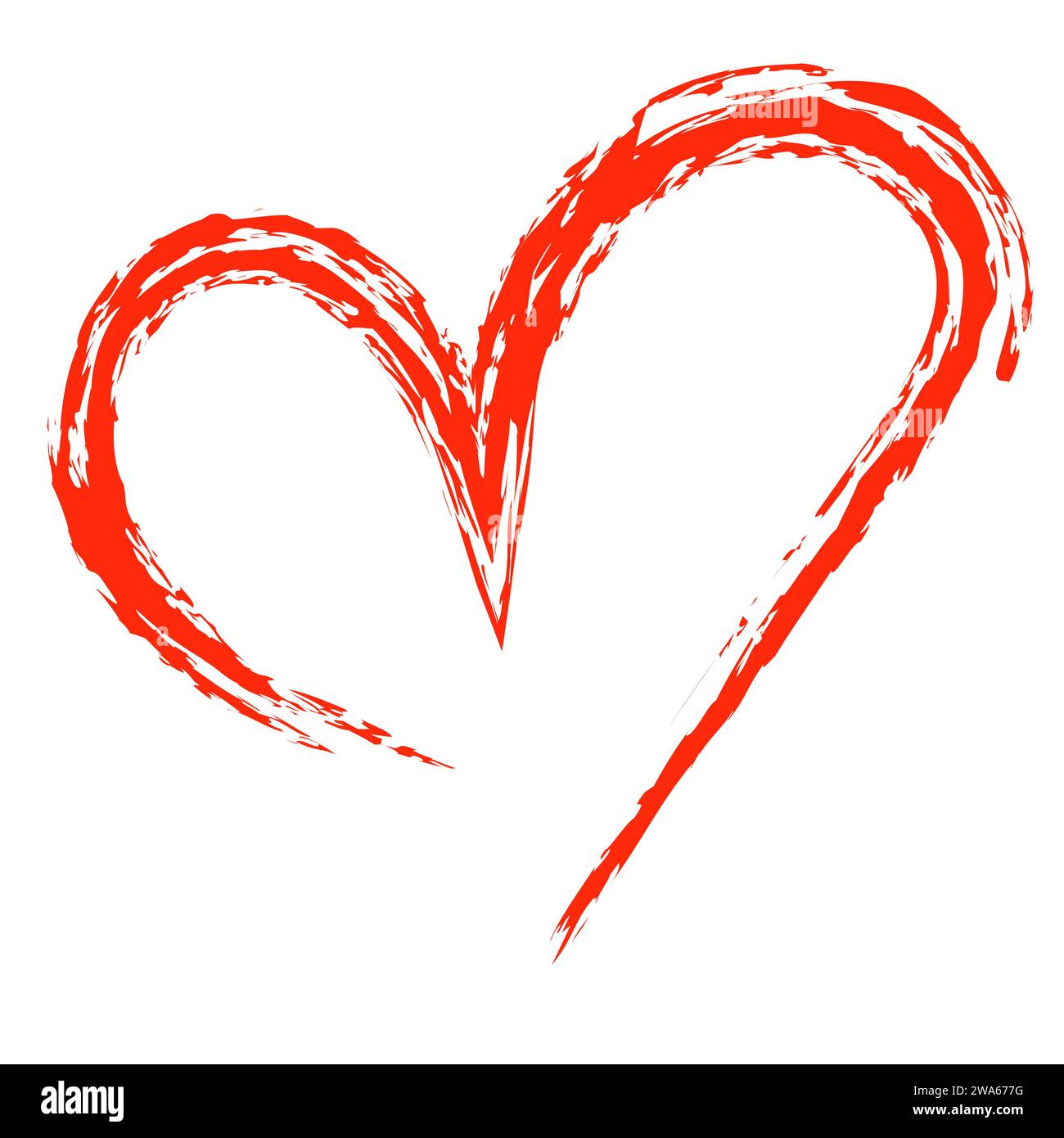 Calligraphic love heart sign. Vector Romantic illustration symbol join ...