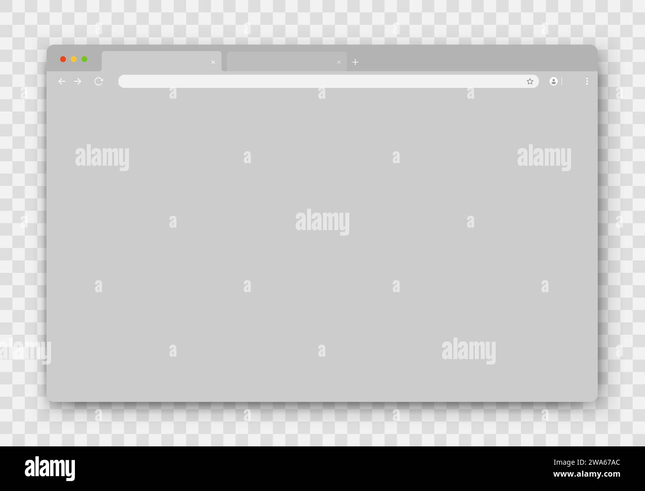 The design of the web browser window in gray on a transparent background Stock Vector Image ...