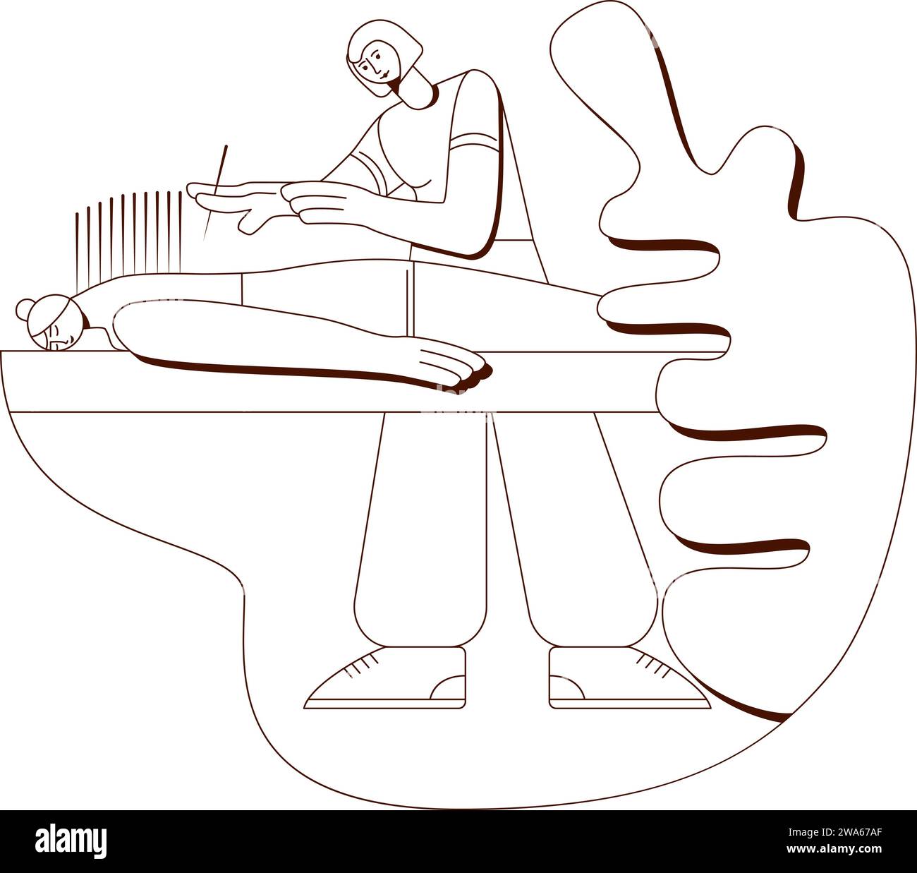 Acupuncture drawing hi-res stock photography and images - Alamy