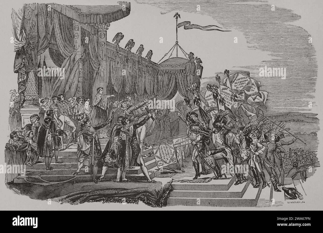 First French Empire. Napoleonic Army. Distribution of imperial eagles ...