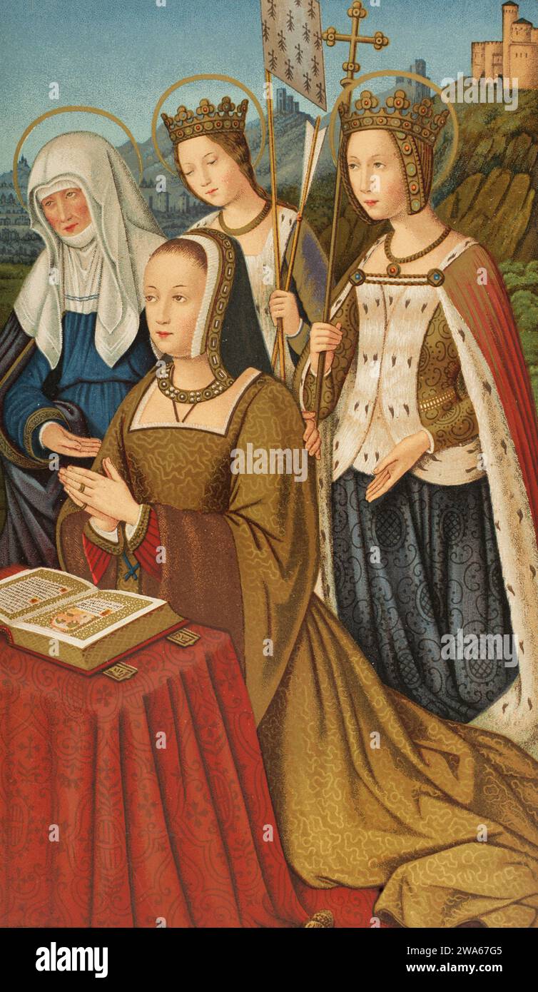 Anne of Brittany (1477-1514). Duchess of Brittany and Queen consort of ...