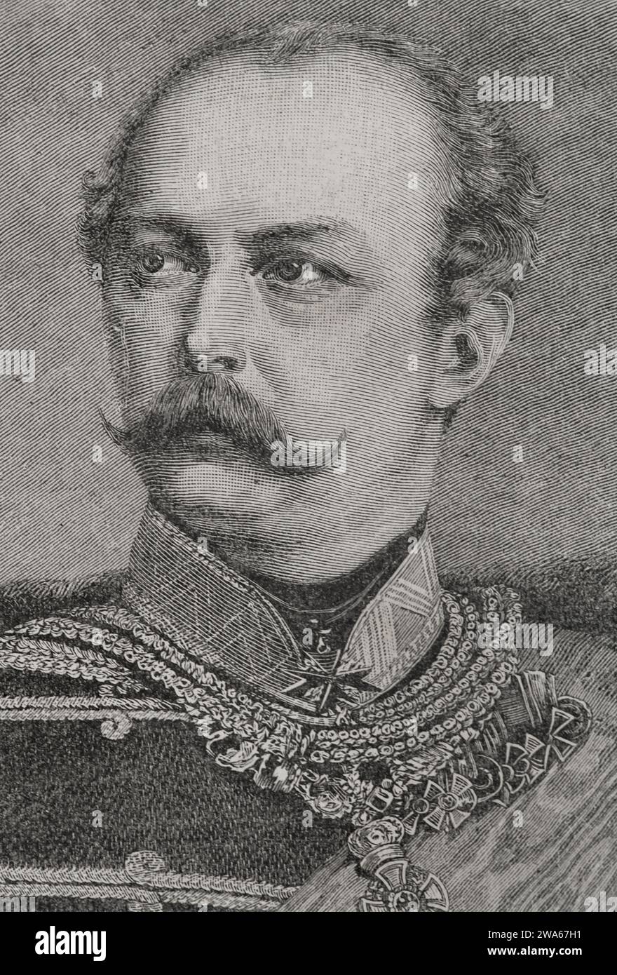 Frederick Charles (1828-1885). Prince of Prussia. Grandson of Frederick ...