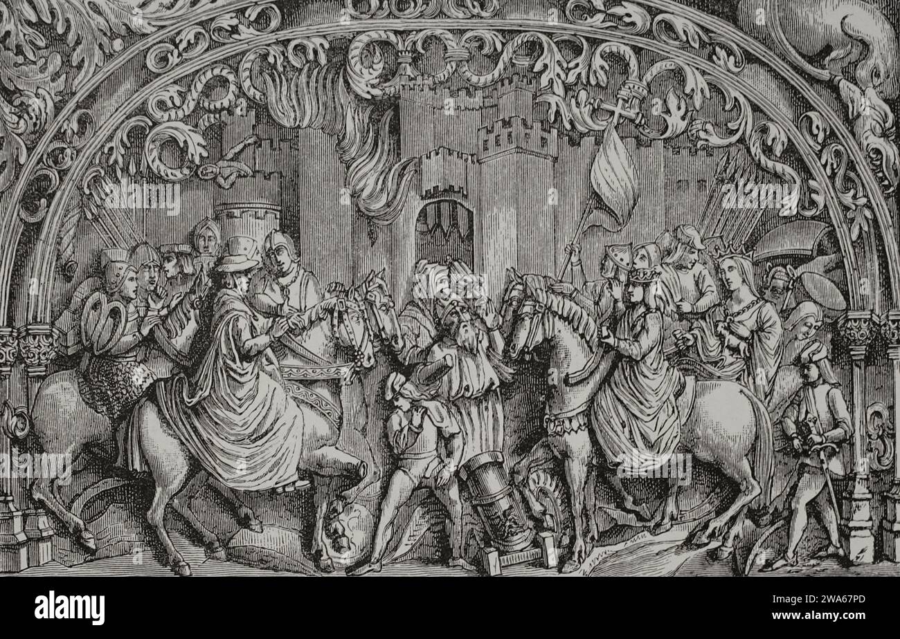 Spanish Reconquest. Granada War (1482-1492). Surrender of the town of ...