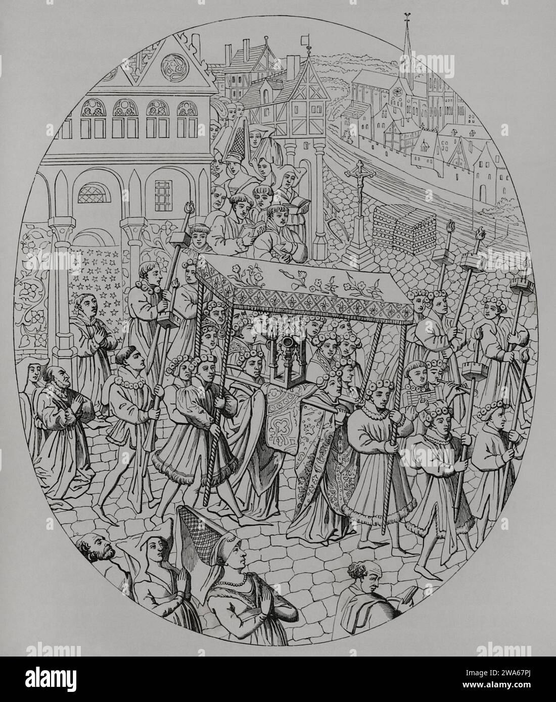 Paris, France. Procession de la Fete-Dieu (Procession of the Holy Host ...