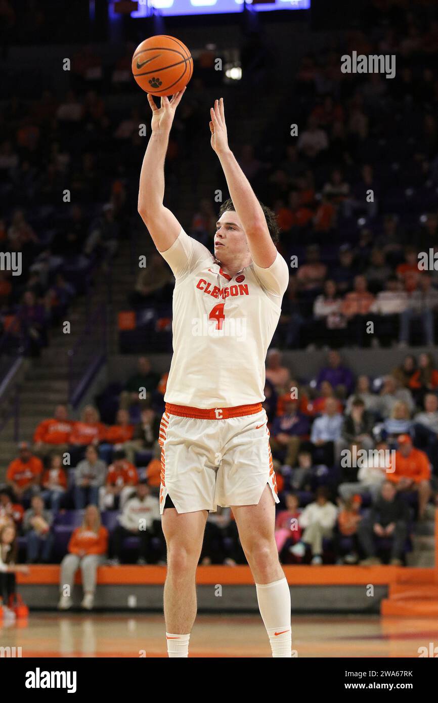 CLEMSON, SC - DECEMBER 29: Clemson Tigers forward Ian Schieffelin (4 ...