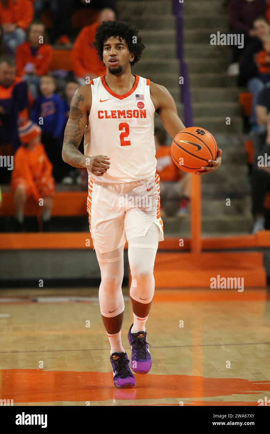 CLEMSON, SC - DECEMBER 29: Clemson Tigers guard Dillon Hunter (2 ...