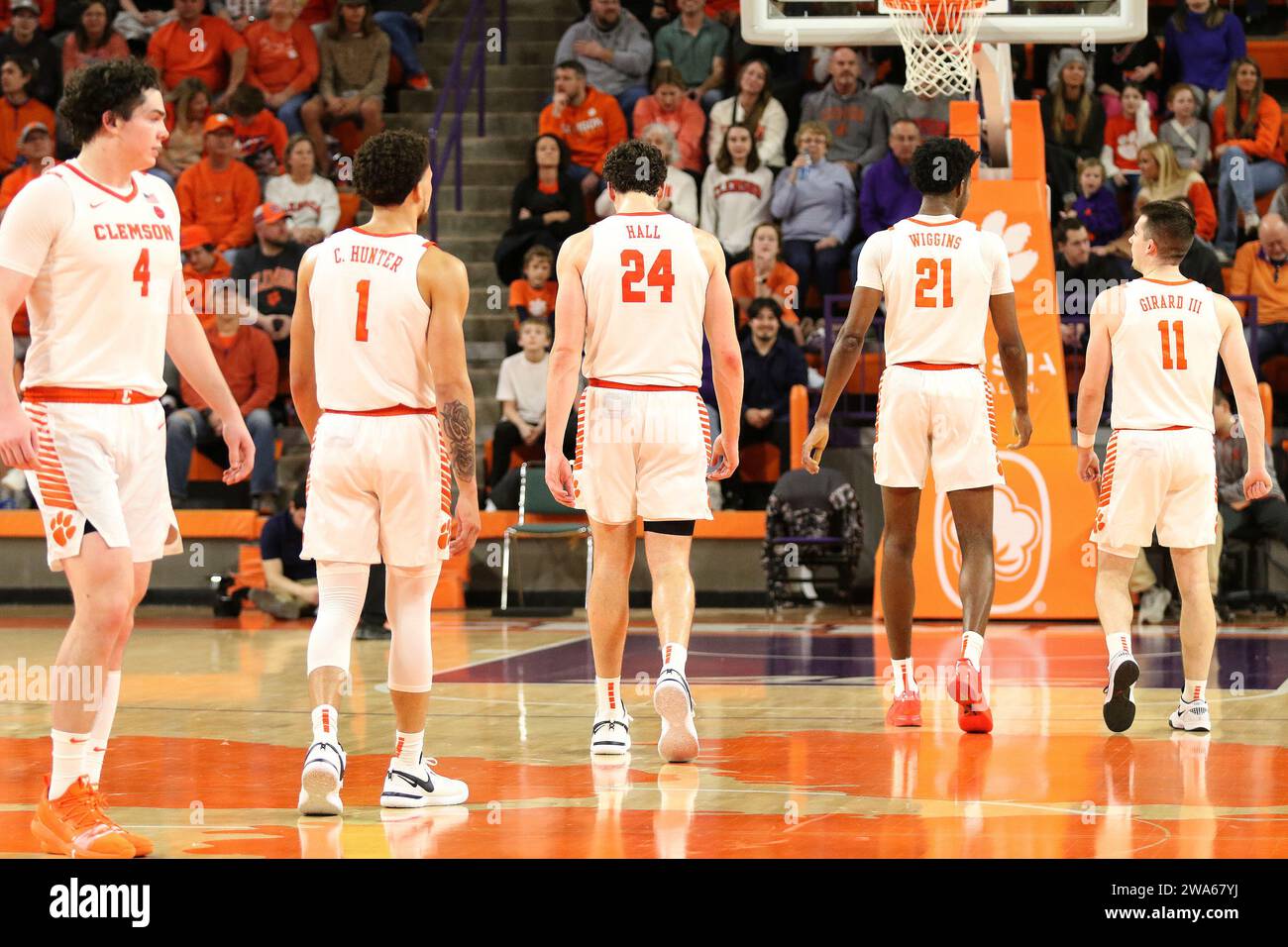 CLEMSON, SC - DECEMBER 29: Clemson basketball team takes to the court ...