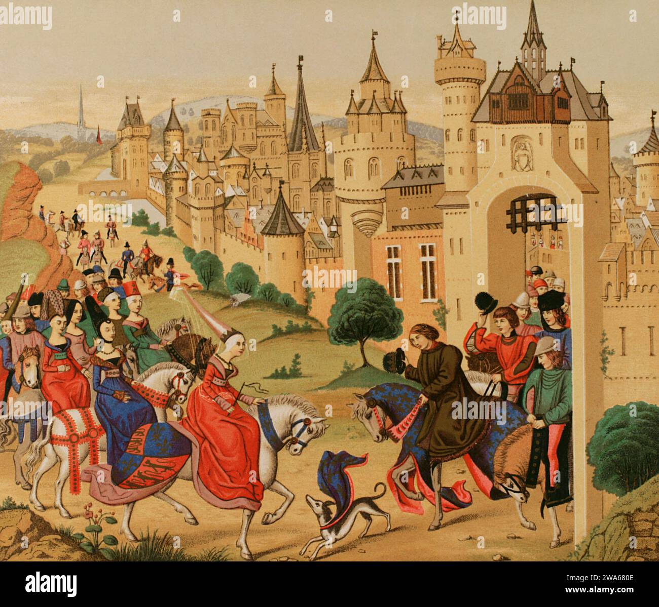 Entrance into Paris on 20 June 1389 of Isabella of Bavaria (1370-1425 ...