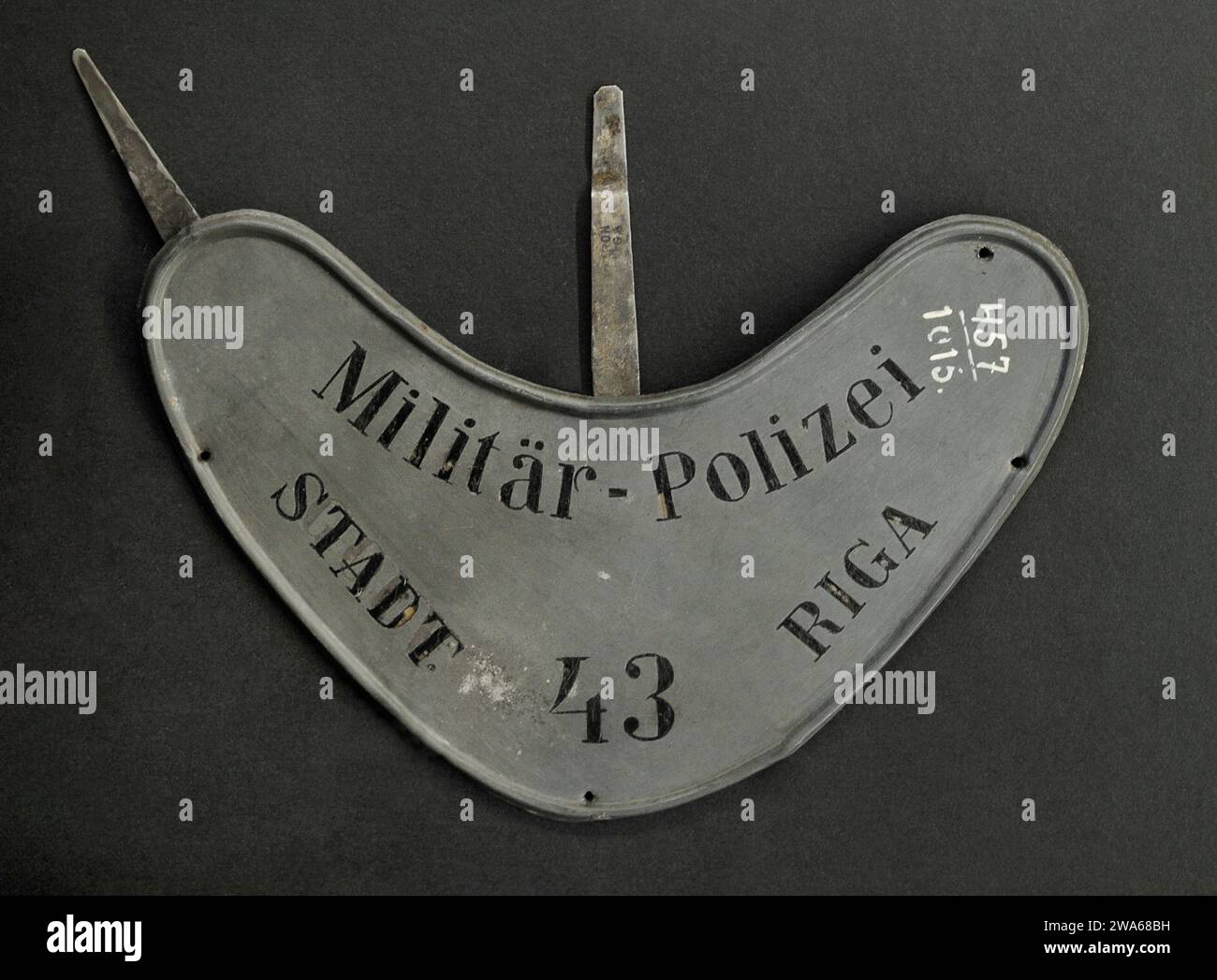 First World War (1914-1918). German 8th Army's military police gorget ...