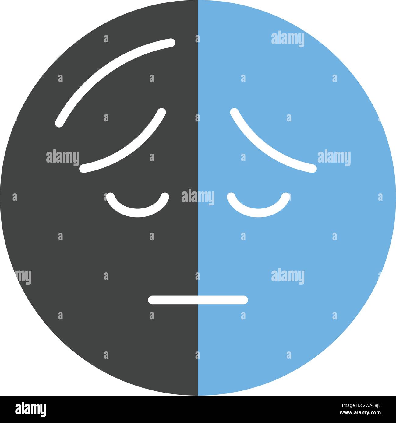 Pensive emoticon Stock Vector Images - Alamy