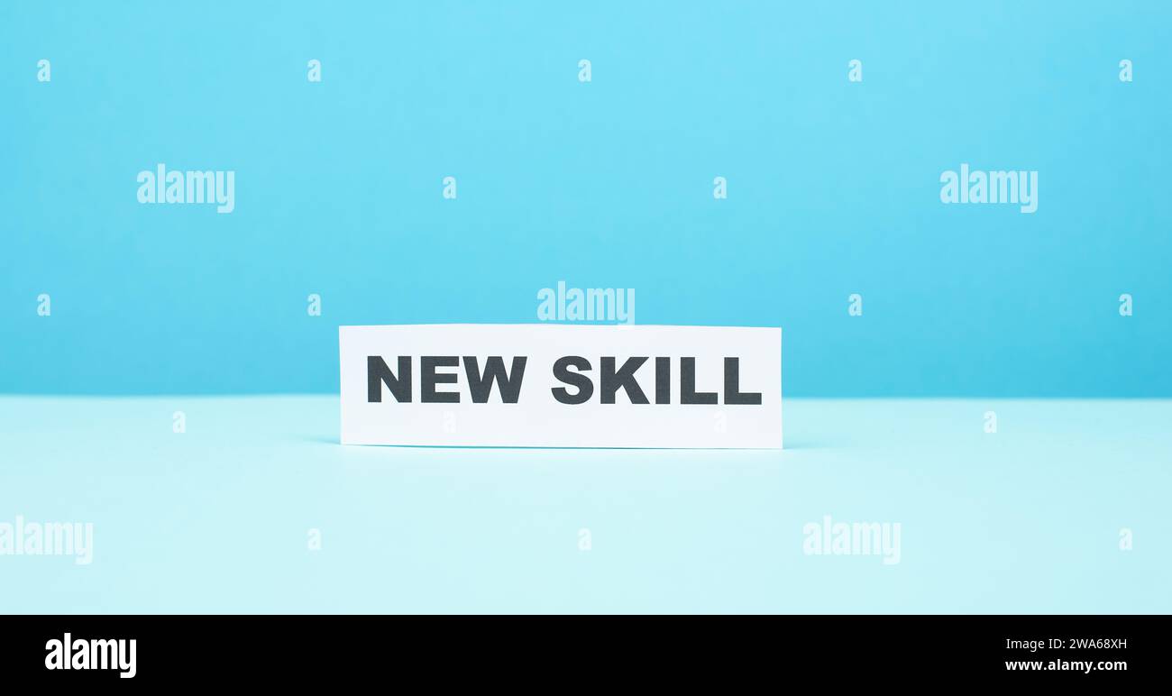 New skill sign, progress, development and education concept, having a ...