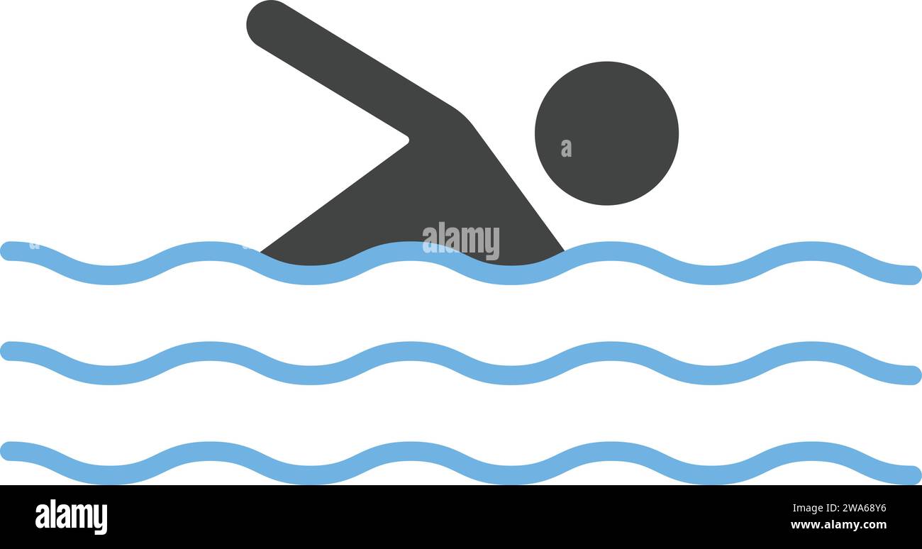 Swimmer swimming freestyle illustration hi-res stock photography and ...