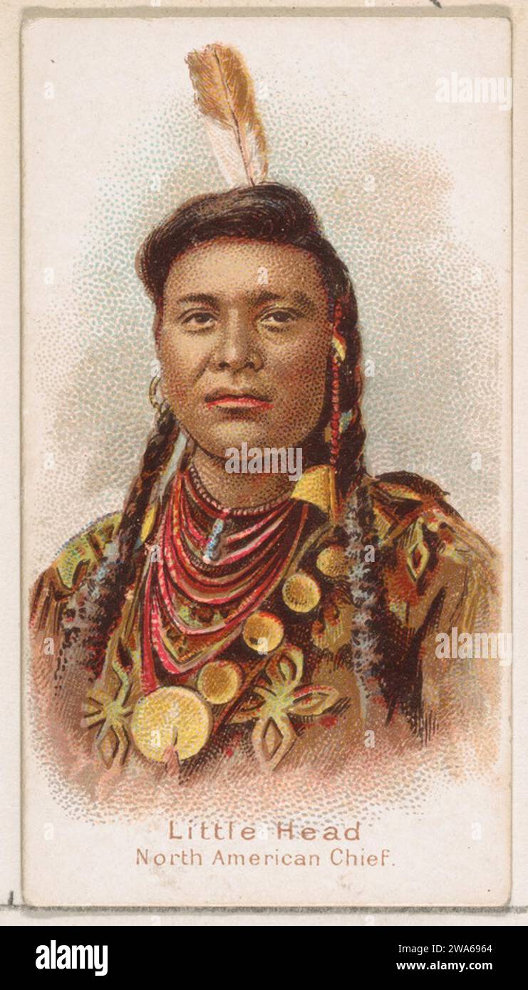 Little Head, North American Chief, from the Savage and Semi-Barbarous ...