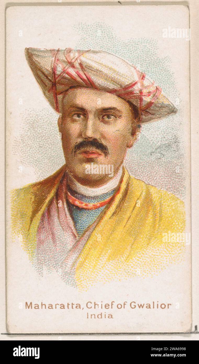 Maharatta, Chief of Gwalior, India, from the Savage and Semi-Barbarous ...