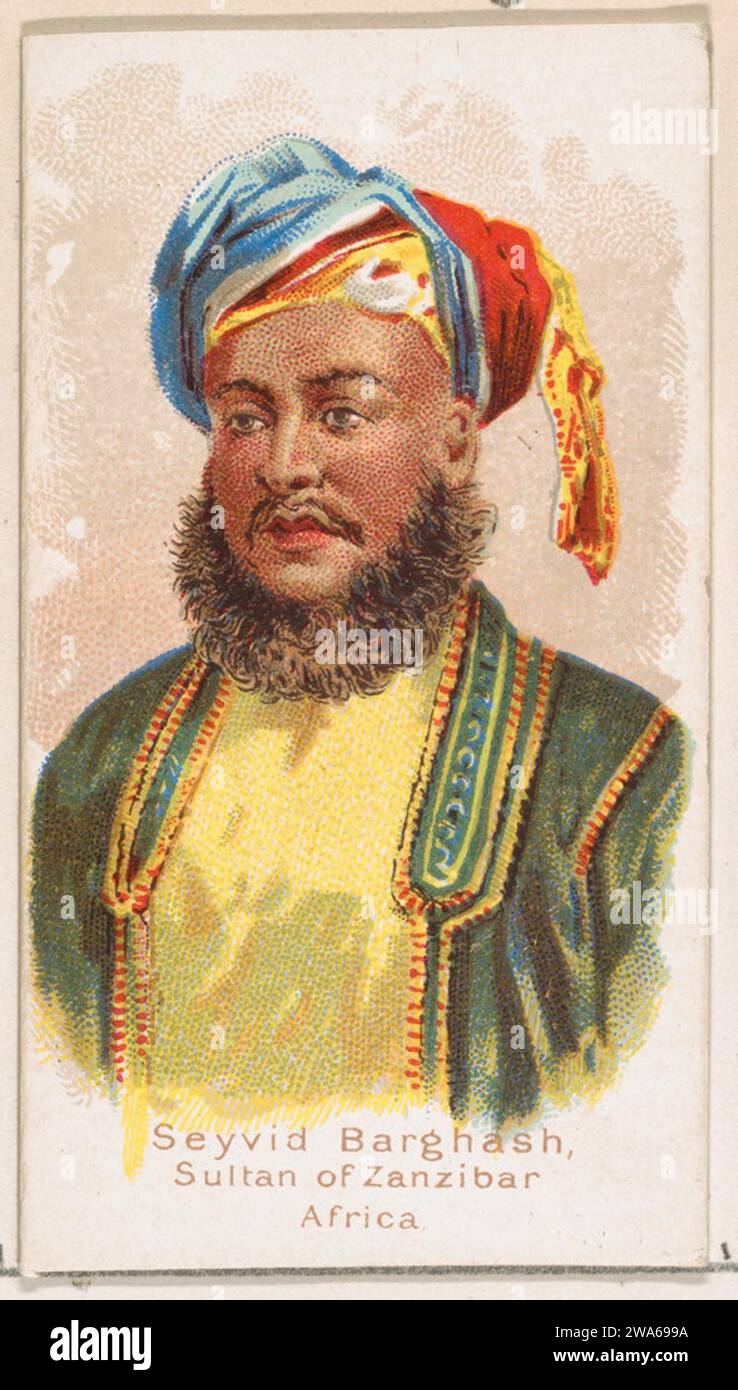 Seyvid Barghash, Sultan of Zanzibar, Africa, from the Savage and Semi ...
