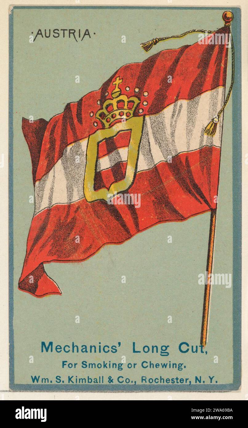 Austria, from the National Flags series (N195) issued by Wm. S. Kimball ...