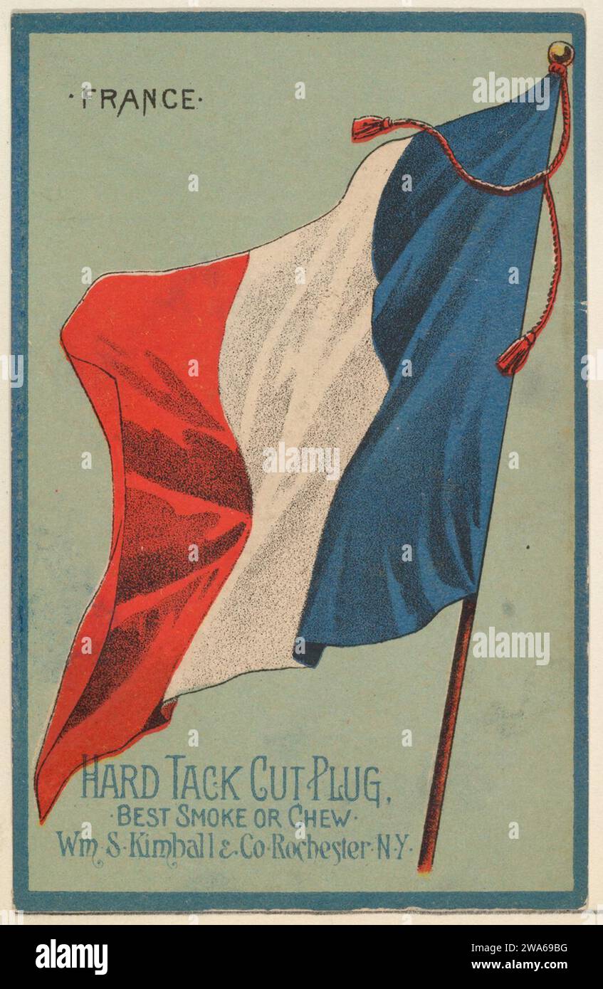 France, from the National Flags series (N195) issued by Wm. S. Kimball ...