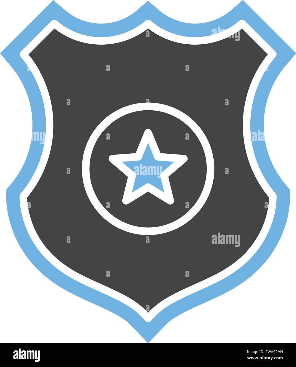 Police Badge icon vector image Stock Vector Image & Art - Alamy