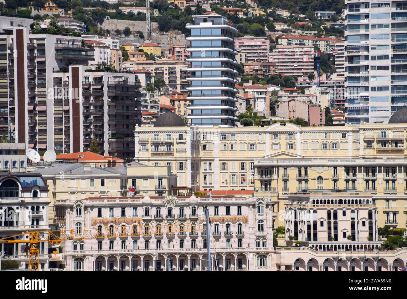 Monte Carlo, Monaco. 7th September 2019: Apartment buildings in La ...