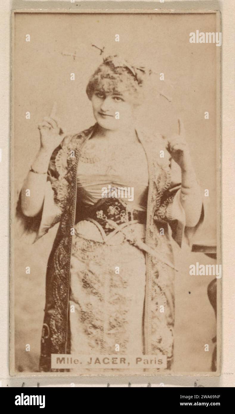 Mlle. Jager, from the Actresses series (N203) issued by Wm. S. Kimball ...