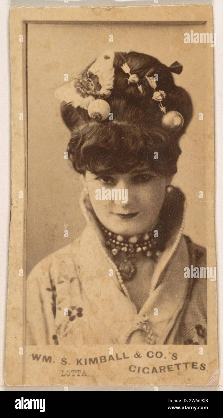 Lotta, from the Actresses series (N203) issued by Wm. S. Kimball & Co ...